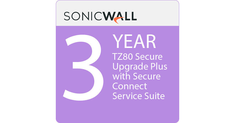 SonicWALL TZ80 Secure Upgrade Plus with 3-Years 03-SSC-2847 B&H