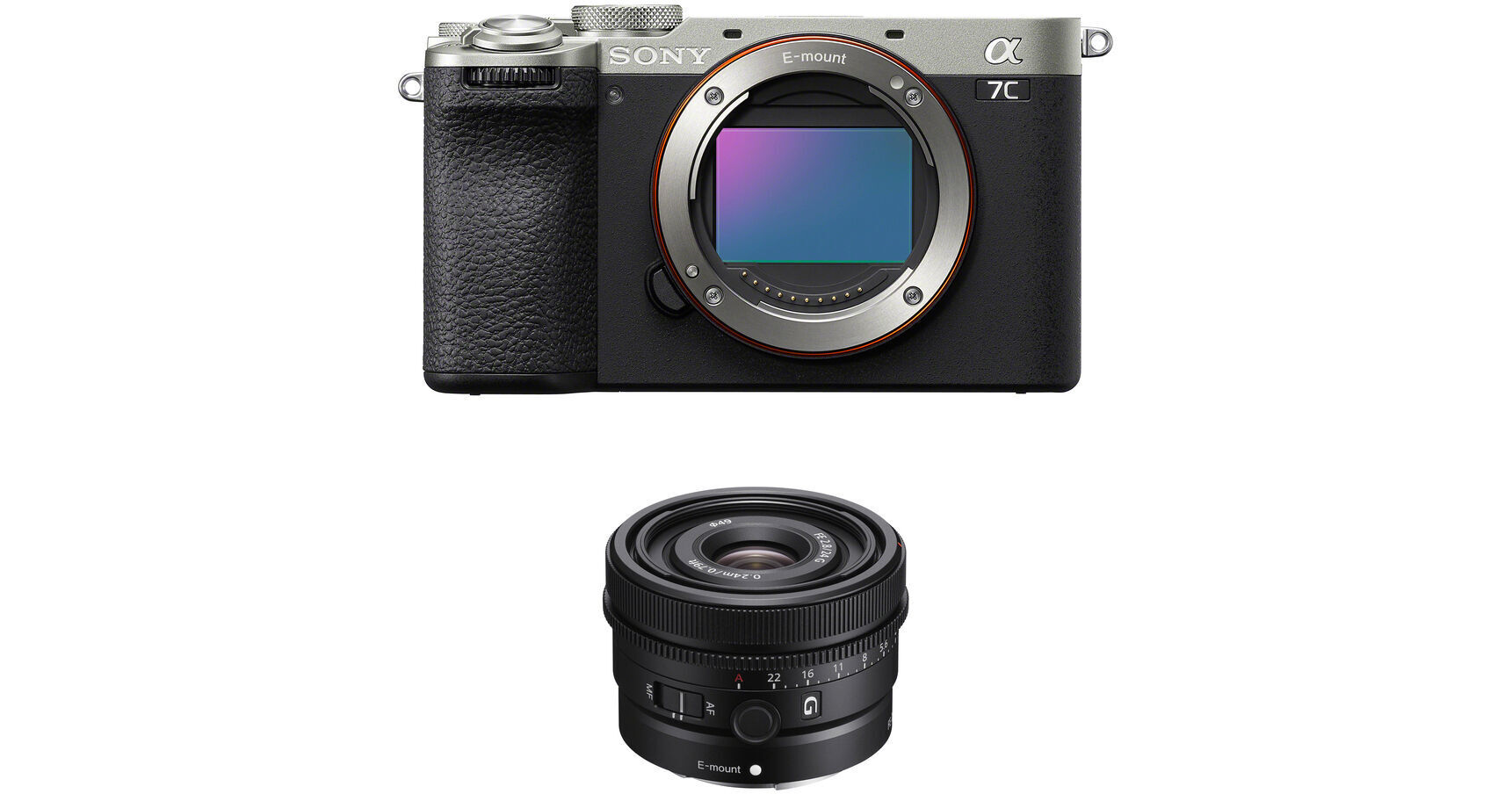 Sony a7C II Mirrorless Camera with 24mm f/2.8 Lens Kit (Silver)
