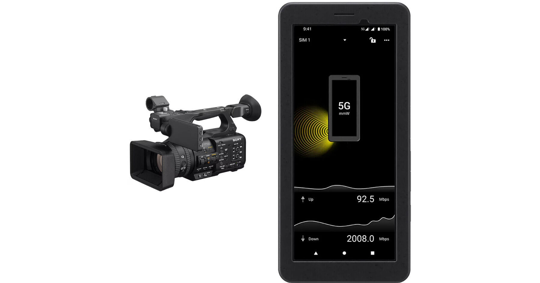 Sony HXR-NX800 4K NXCAM Camcorder Kit with PDT-FP1 Data TX B&H