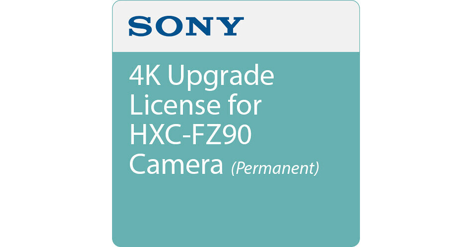 Sony 4K Upgrade License for HXC-FZ90 Camera (Permanent) HZC-UHD9