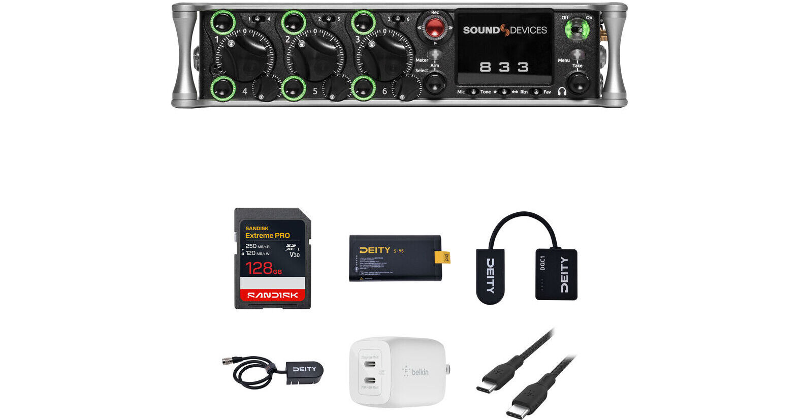 Sound Devices 833 8-Channel / 12-Track Multitrack Field Recorder