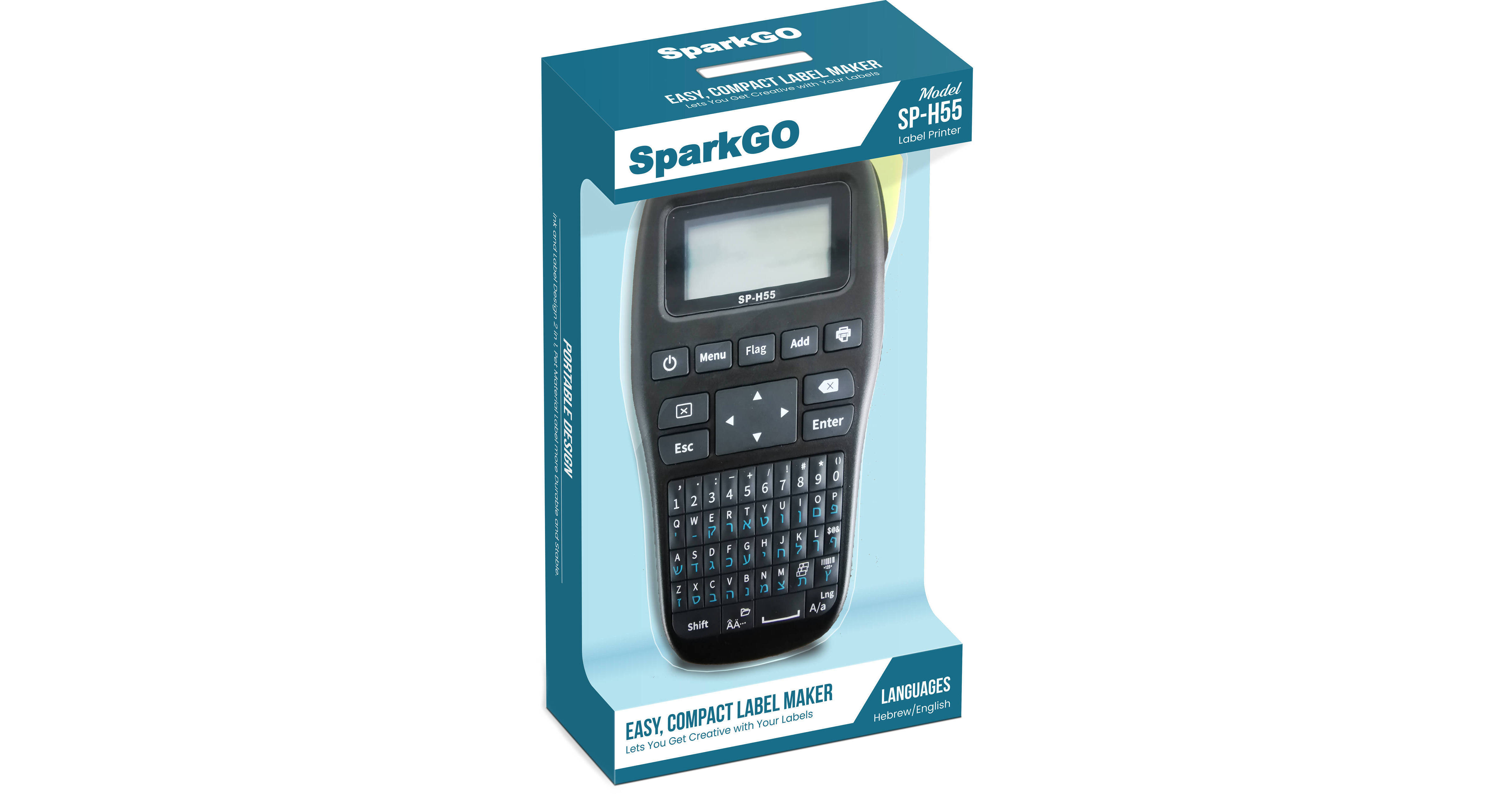 SparkGO SP-H55 Hebrew & English Label Maker SP-H55 B&H Photo