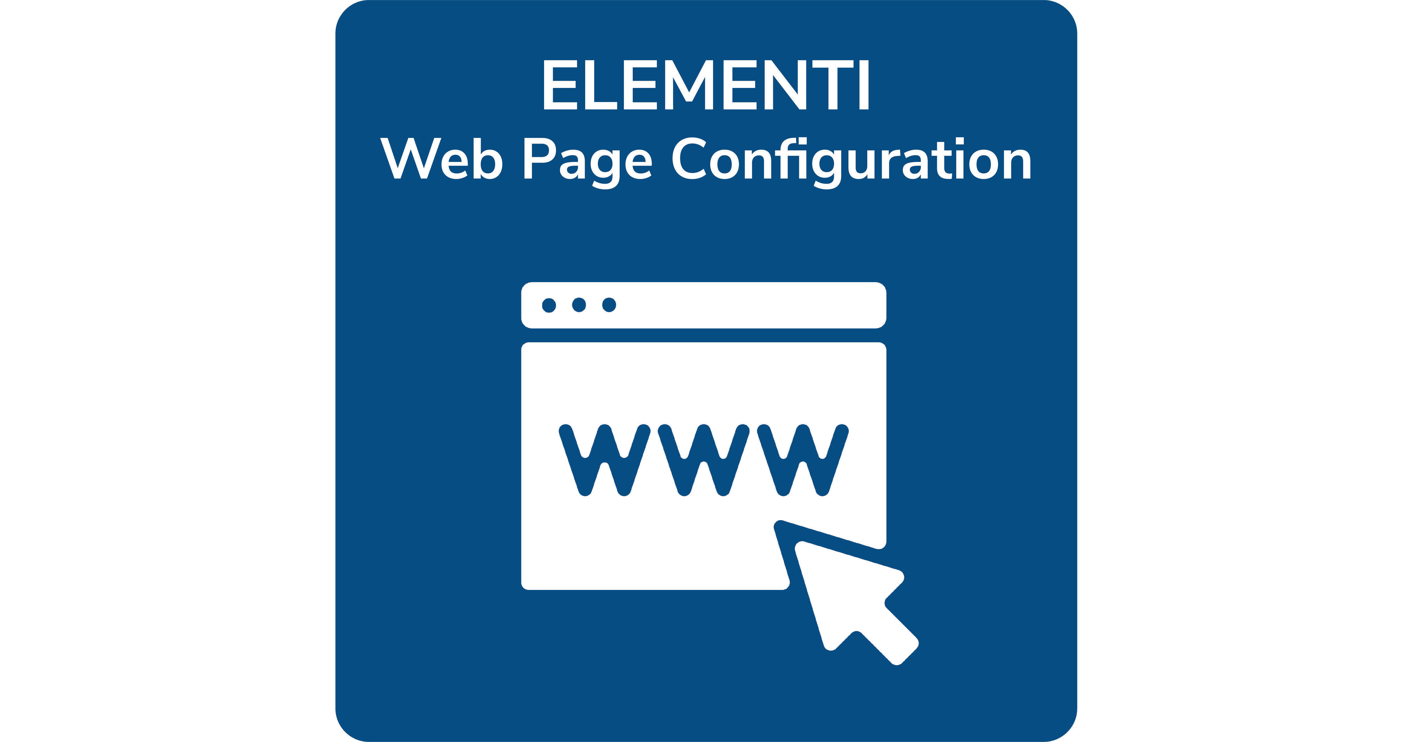 SpinetiX Elementi Web Page Configuration SX-SE-EL-WEBCONFIG B&H