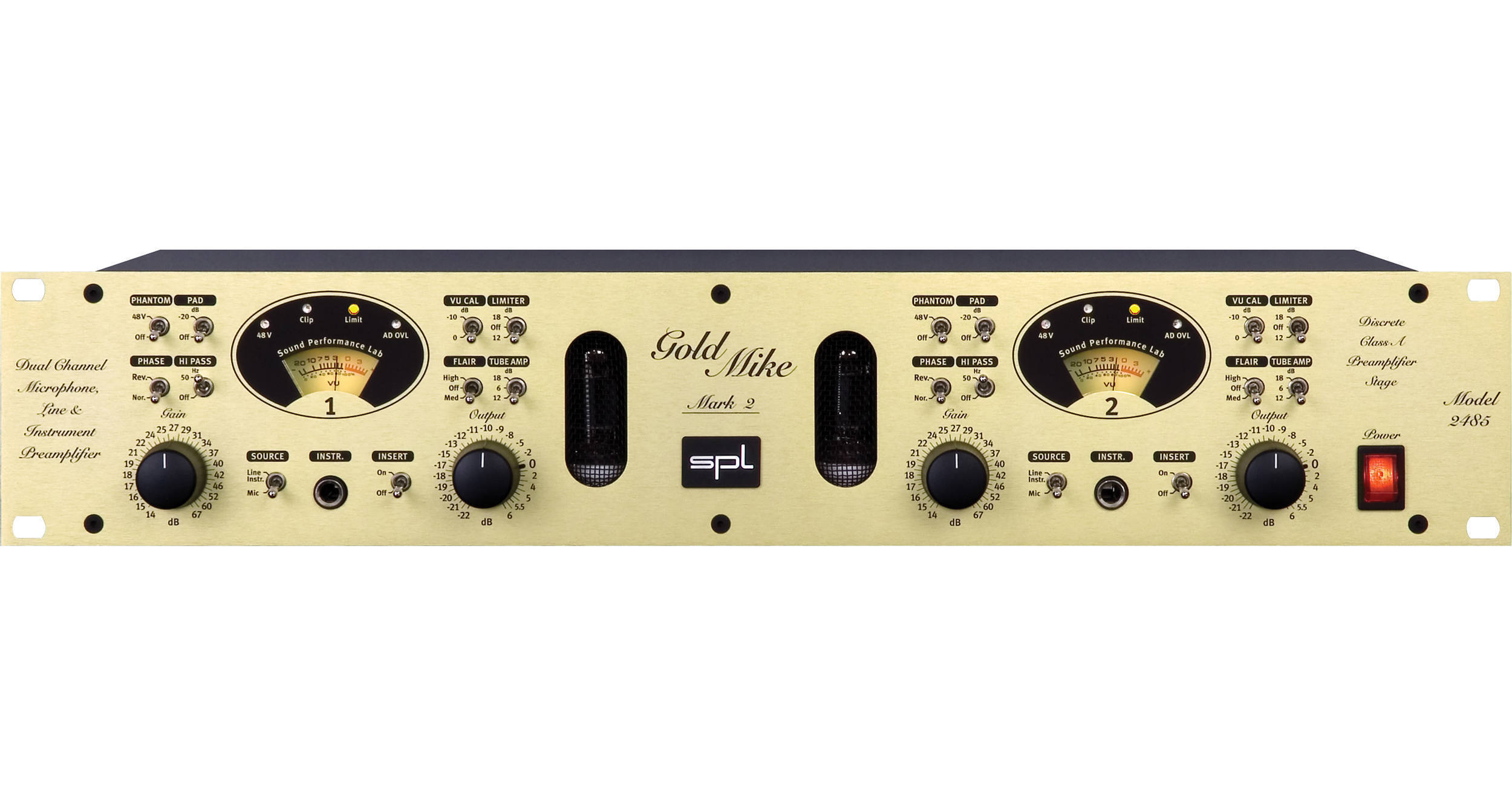 SPL GoldMike MK2 Dual-Channel Preamplifier 2485 B&H Photo Video