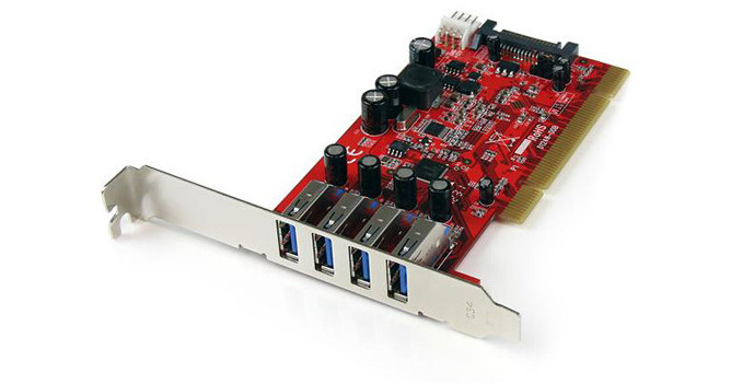 StarTech Four-Port SuperSpeed USB 3.0 PCI Card PCIUSB3S4 B&H
