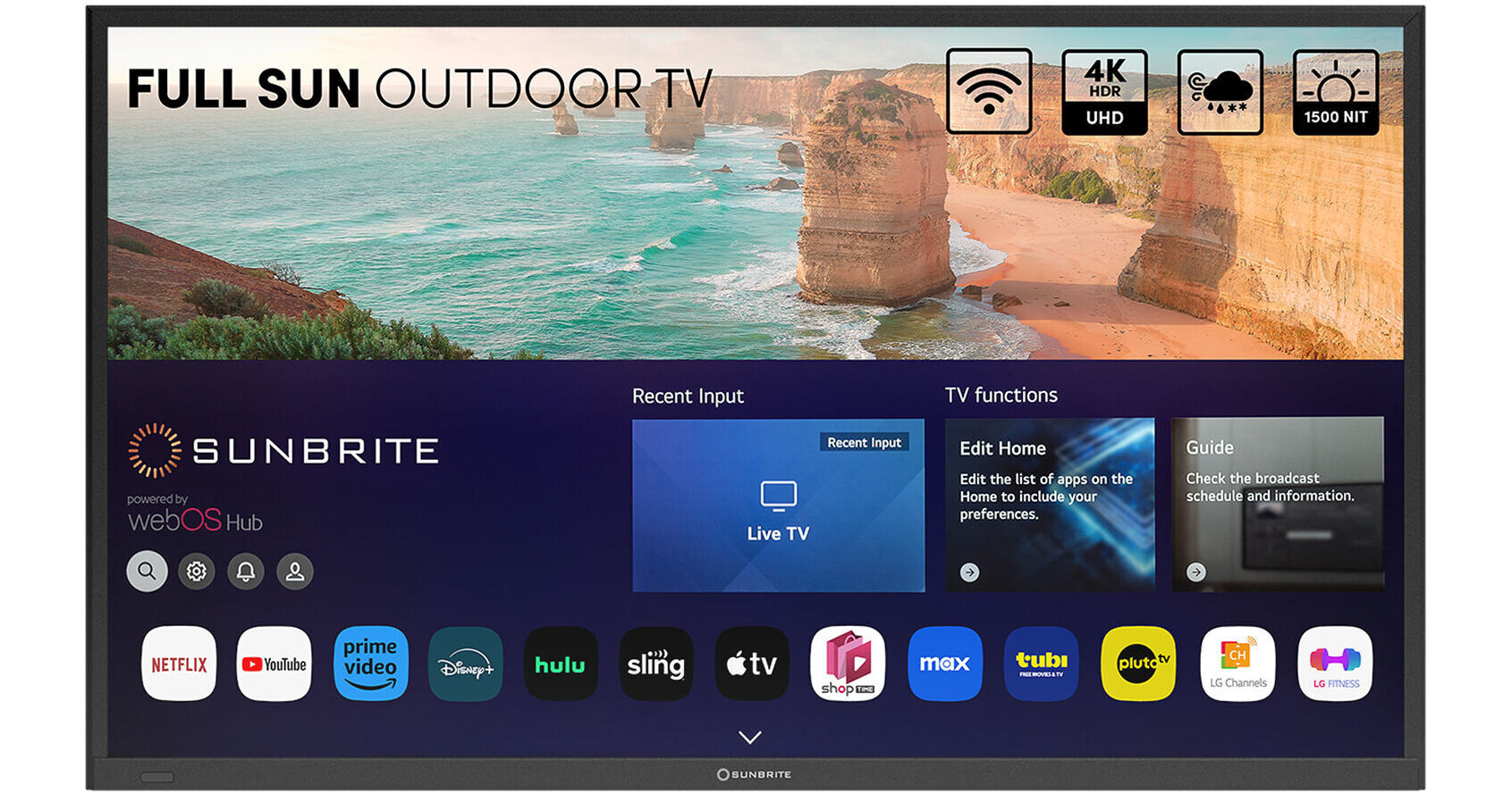 SunBriteTV Solis Series 49" 4K HDR Smart Full Sun SB-FS-49-BL