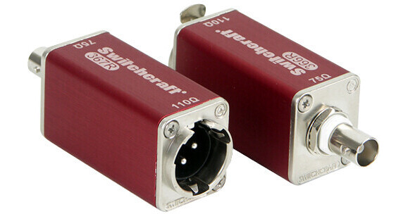 Switchcraft 367R AES-EBU 75/110 Ohms BNC to XLR Male Adapter