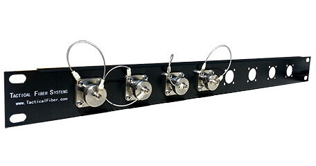 Tactical Fiber Systems Patch Panel with 4 Magnum Quad 4MGPATPAN4
