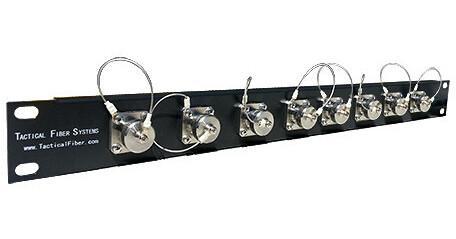 Tactical Fiber Systems Patch Panel with 8 Magnum Quad 4MGPATPAN8