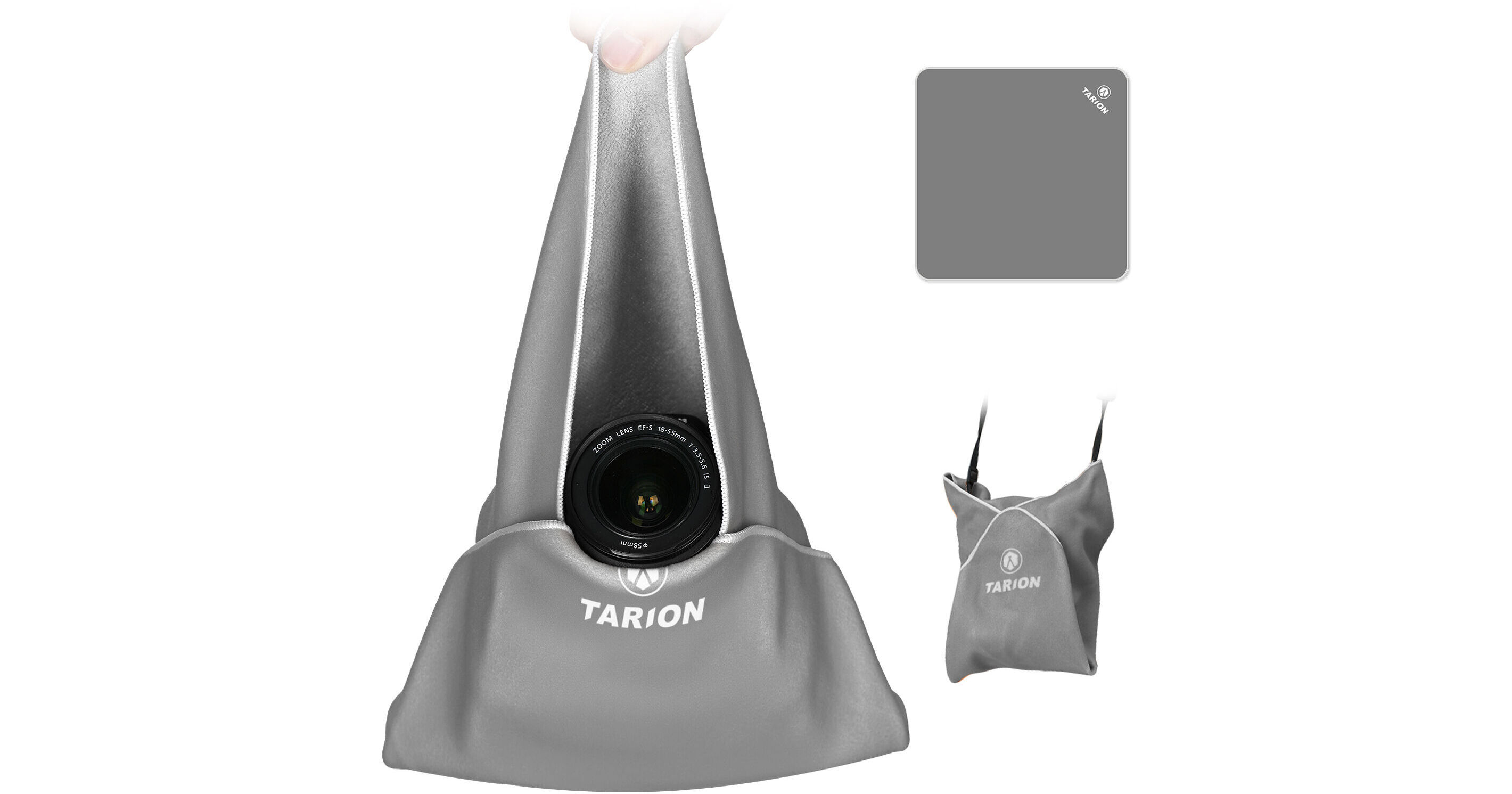 TARION Magic Camera Wrap (14.5 x 14.5", Gray) CAMWRAP-GY-37CM_US