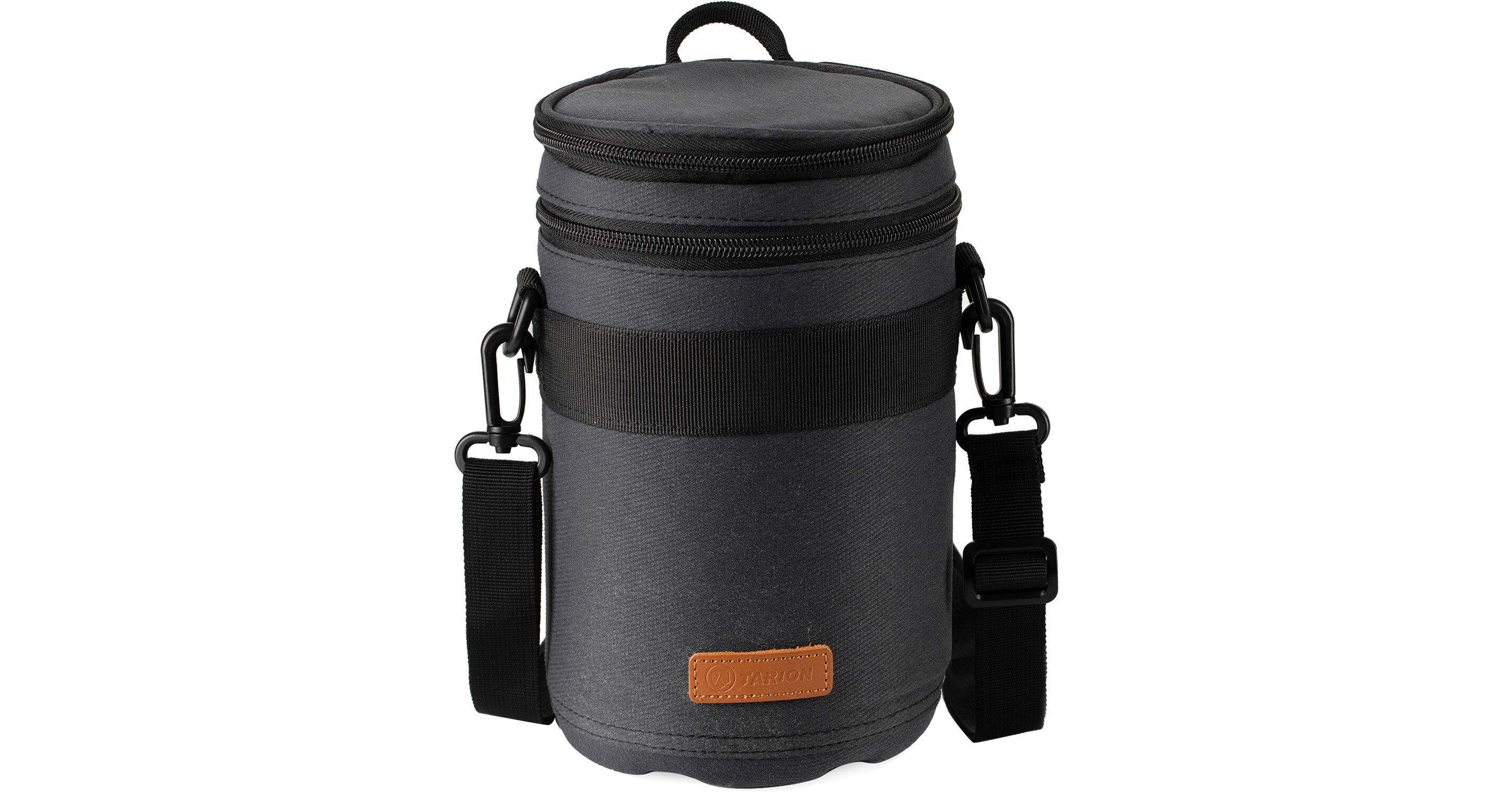 TARION Hard-Shell Lens Case (Black, 3.7 x 6.9