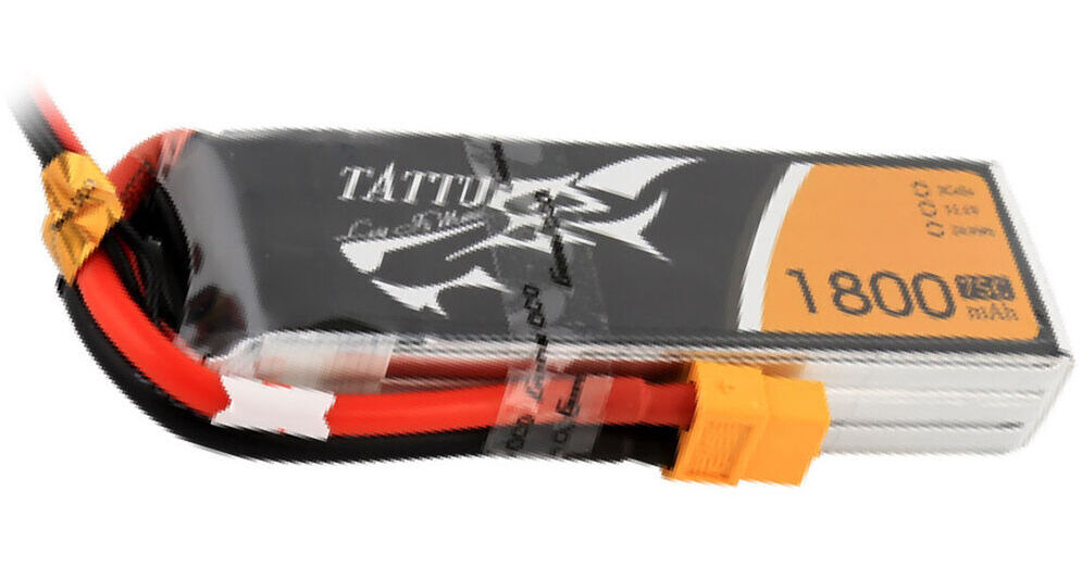 Tattu 1800mAh 3S 45C LiPo Battery Pack with XT60 TAA18003S45X6