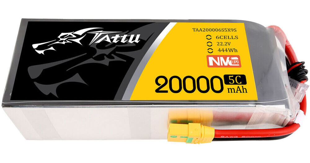 Tattu 6S 20000mAh 22.2V 5C NMC LiPo Battery TAA200006S5X9S B&H