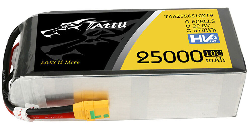 Tattu G-Tech 6S 25000mAh 22.8V 10C LiPo Battery TAA25K6S10XT9