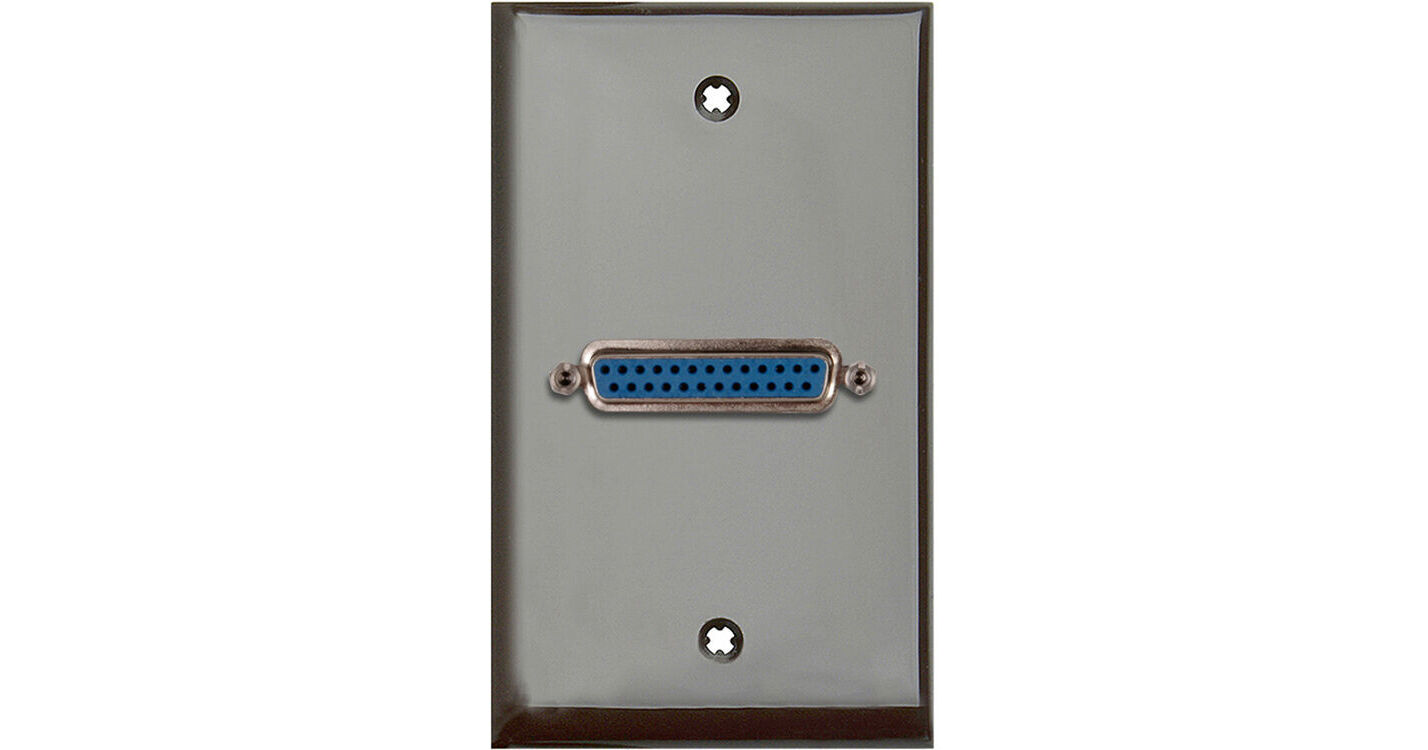 TecNec 1-Gang Brown Lexan Plate with 25-Pin D-Sub WPLB-1148 B&H