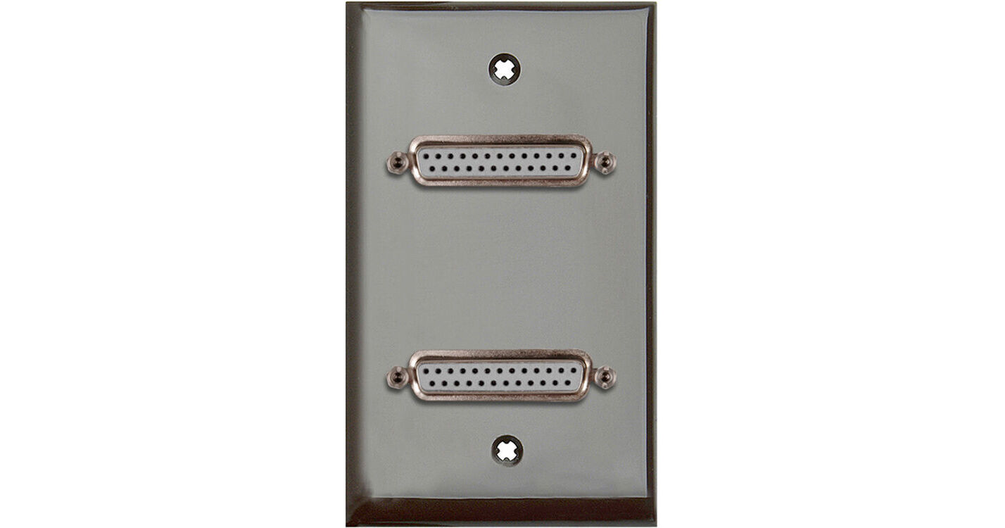 TecNec 1-Gang Brown Lexan Plate with 2 25-Pin D-Sub WPLB-1149