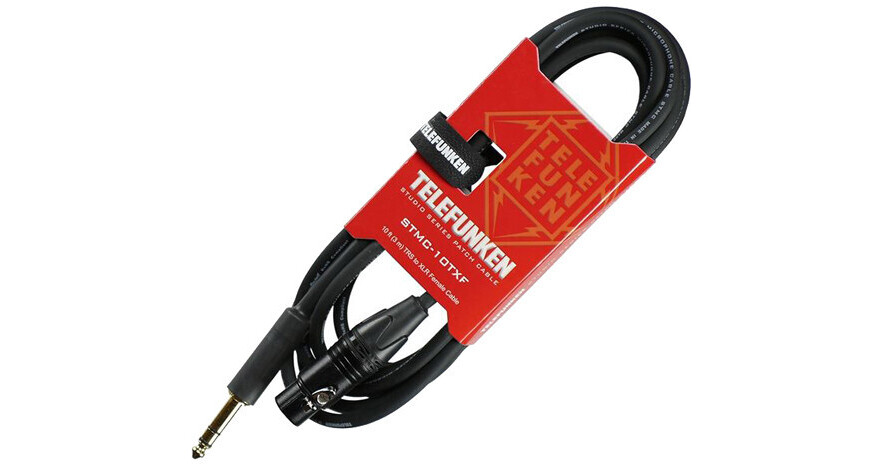 Telefunken Studio Series 1/4" TRS Male to 3-Pin XLR STMC-10TXF