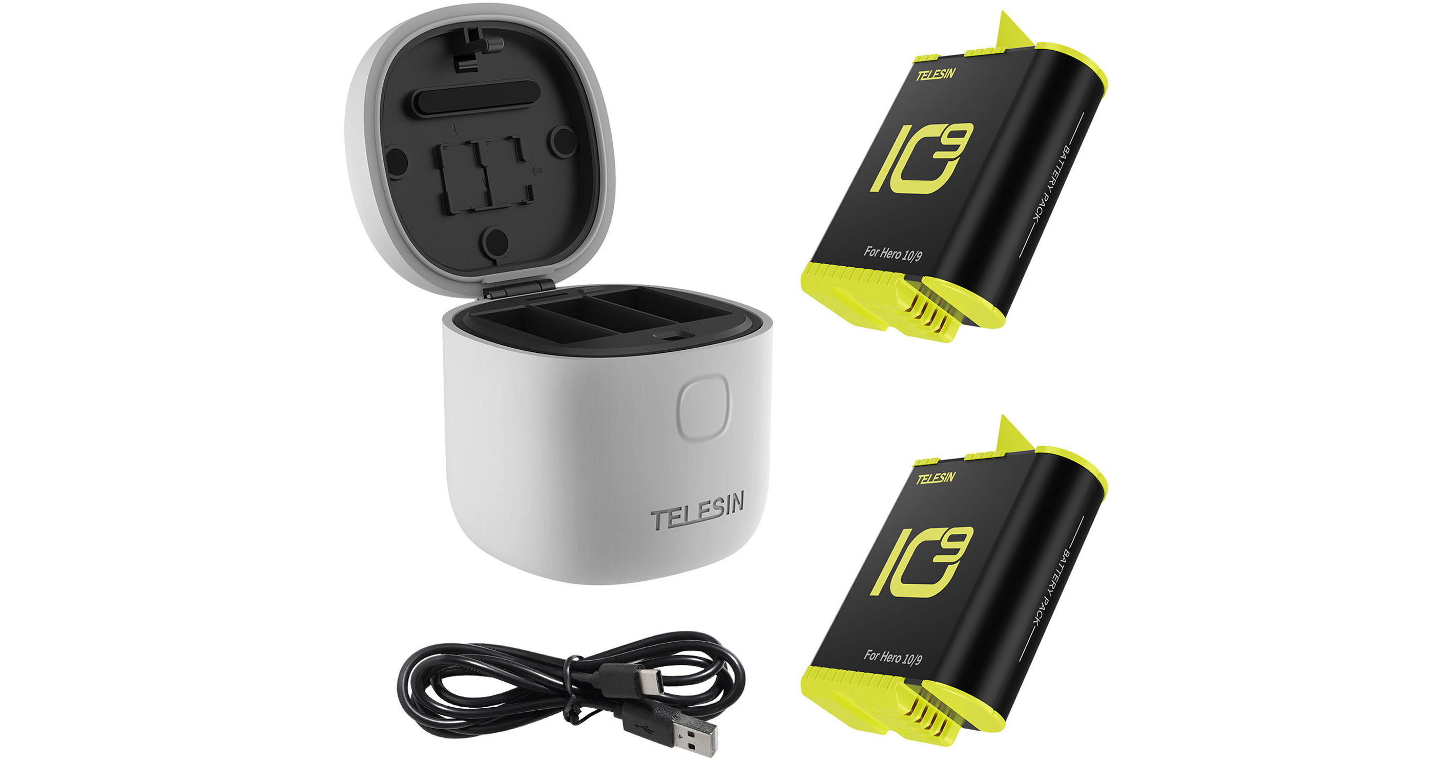 TELESIN Allin Box Battery Charger & Card Reader GP-BTR-905-GY-B