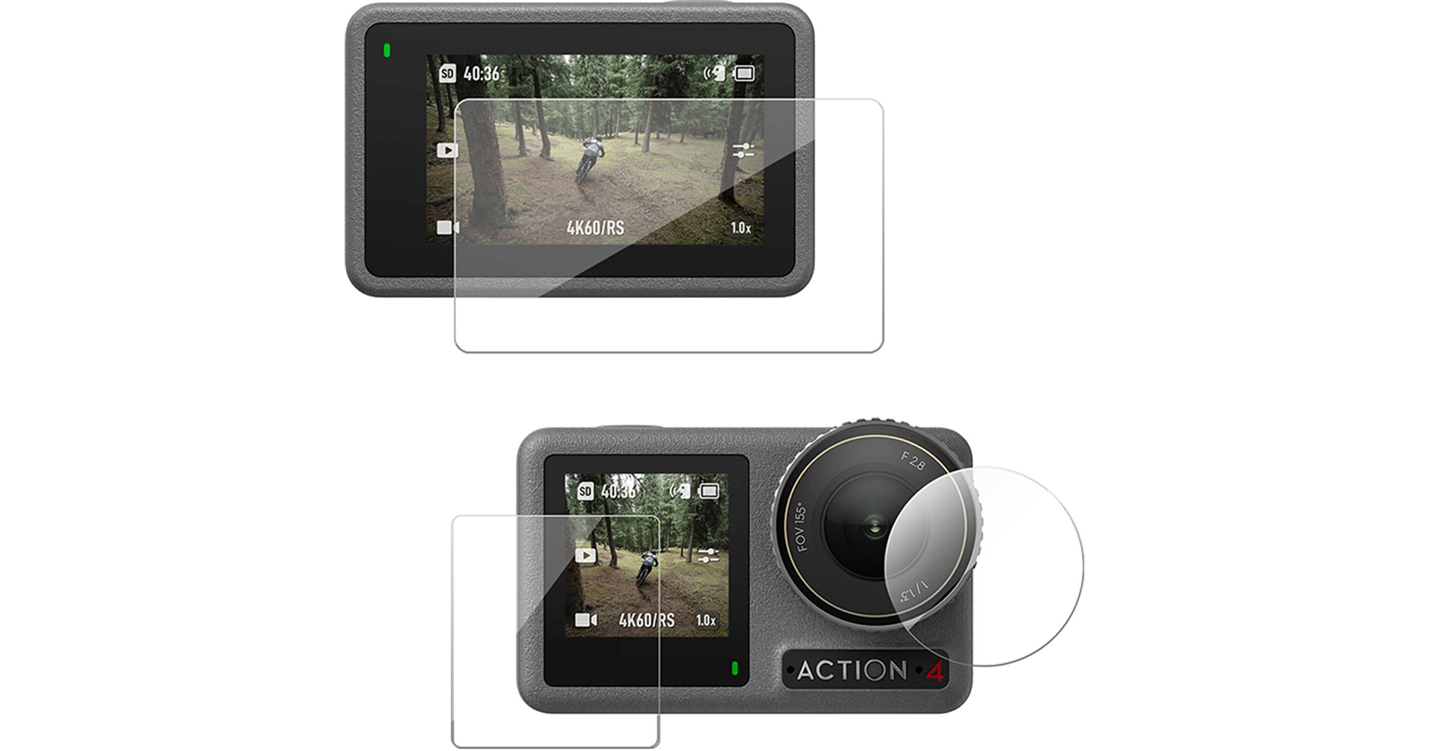 TELESIN Tempered Glass Lens and Screen Protector S6-FLM-06-TDJ