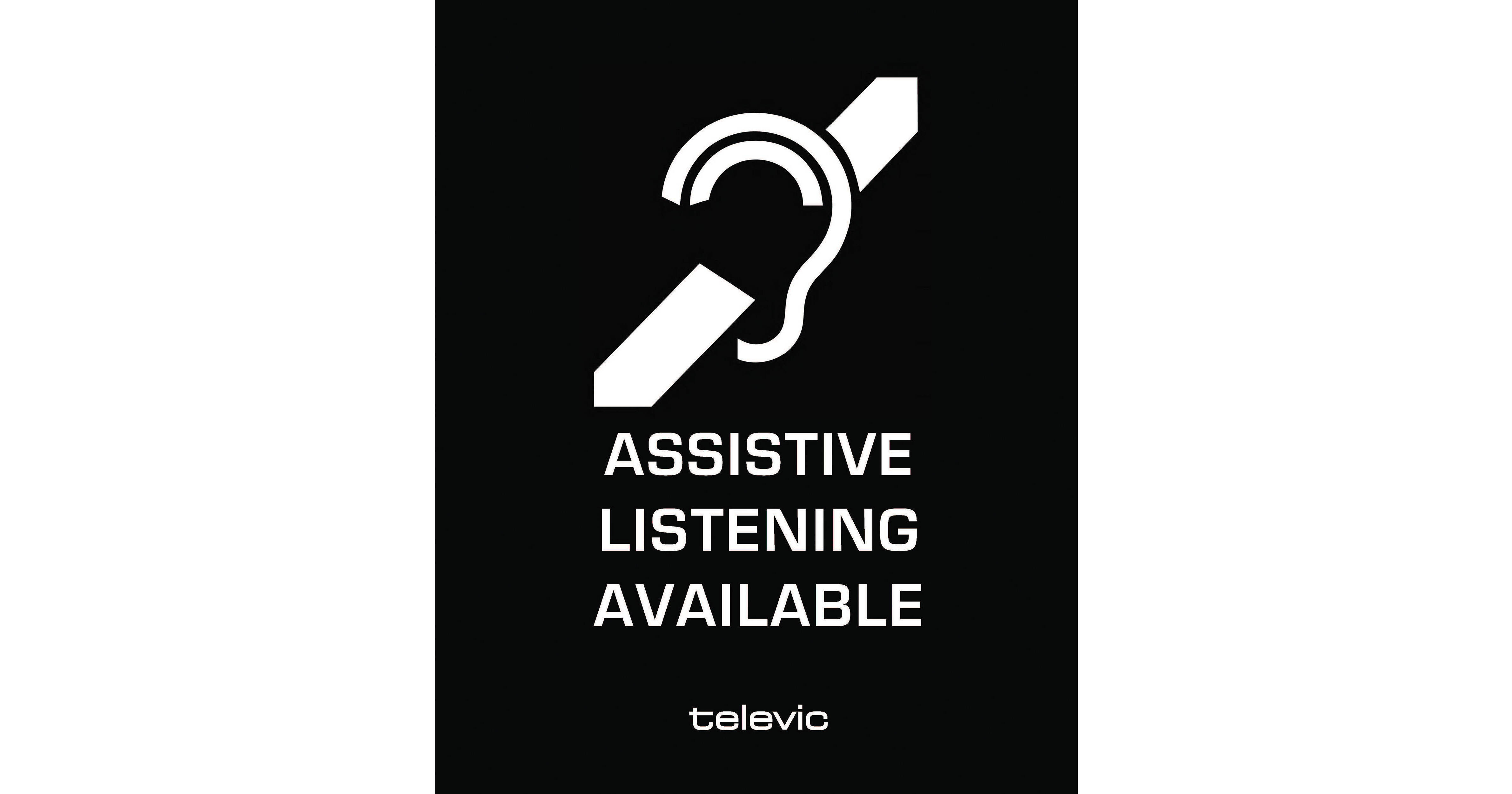TELEVIC ADA Assistive Listening Metallic Sign 22.00.0050 B&H