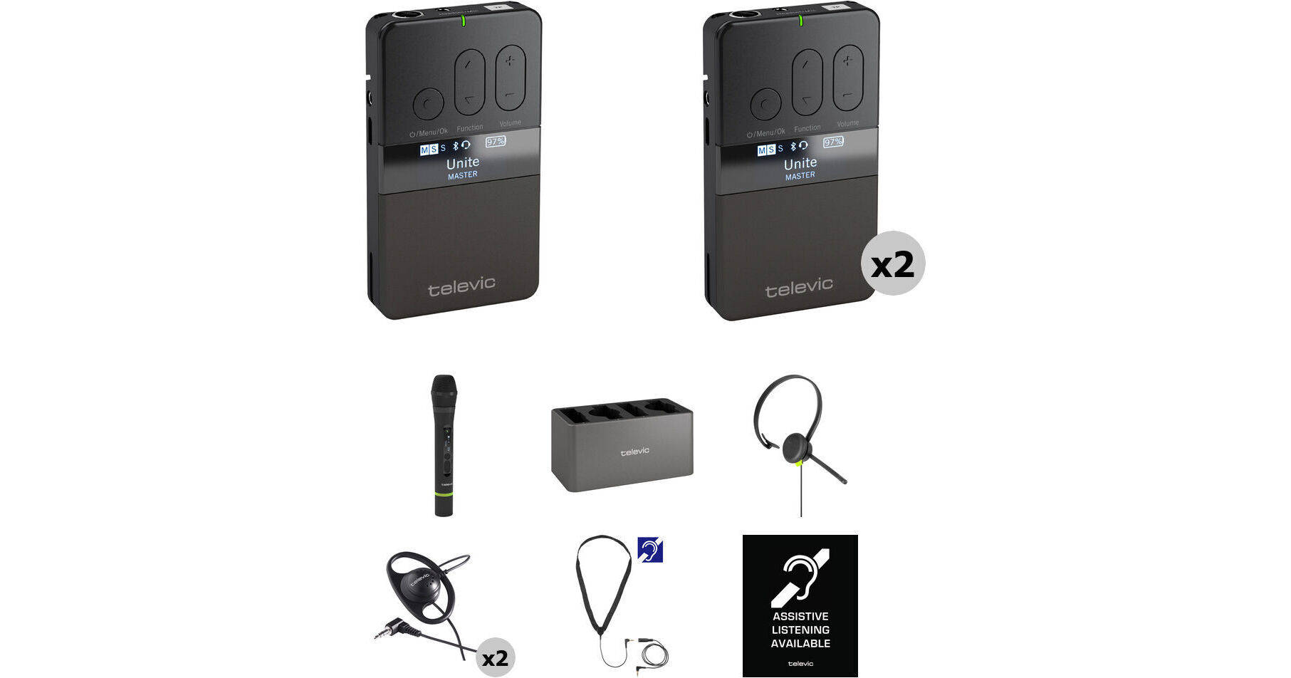 TELEVIC Unite DECT Wireless System Kit TCS-30146 B&H Photo Video