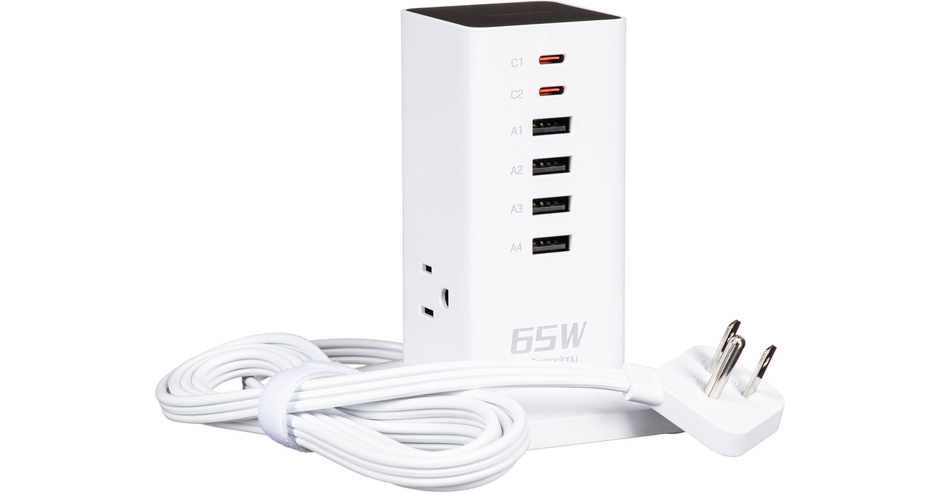 Tessan 9-in-1 65W USB/AC Vertical Charging Stati TS-CS01-WH B&H