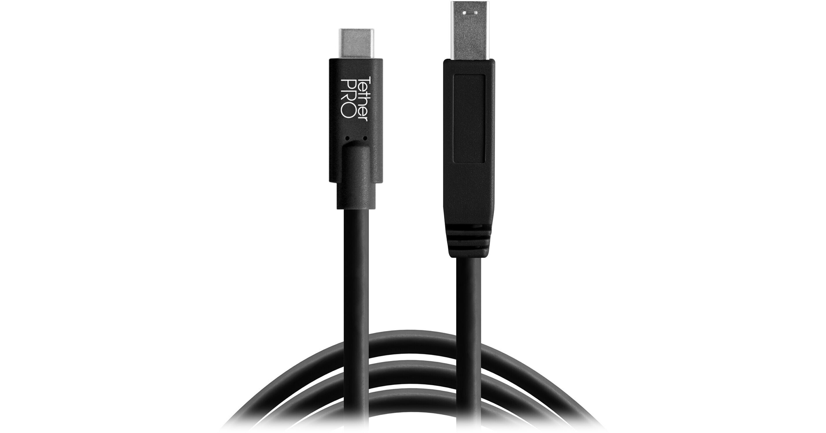 Used Tether Tools TetherPro USB Type-C Male to USB CUC3415-BLK