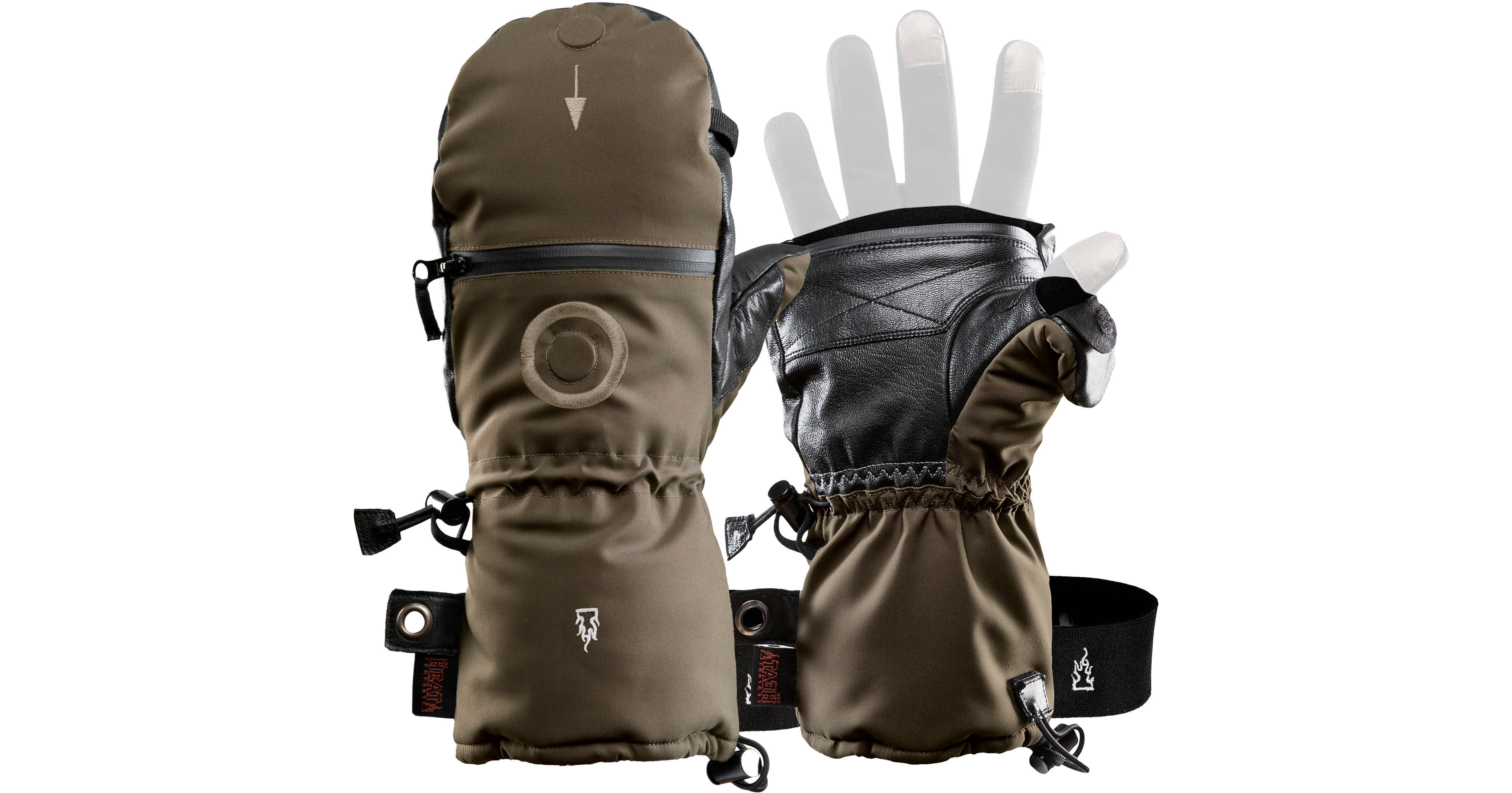 The Heat Company SHELL Mittens (Size 9, Tarmac Green) 33509 B&H