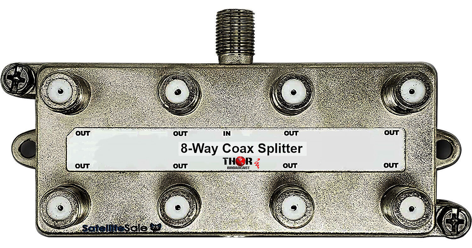 Thor 8-Way Coax CATV Distribution Splitter/Combiner H-SP-1X8 B&H