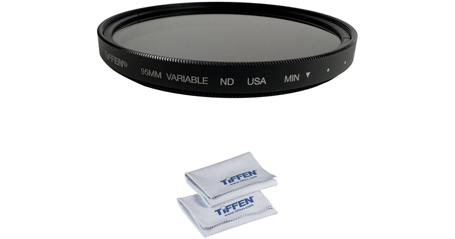 Tiffen Variable ND Filter with 2-Pack Microfiber Cloth Kit