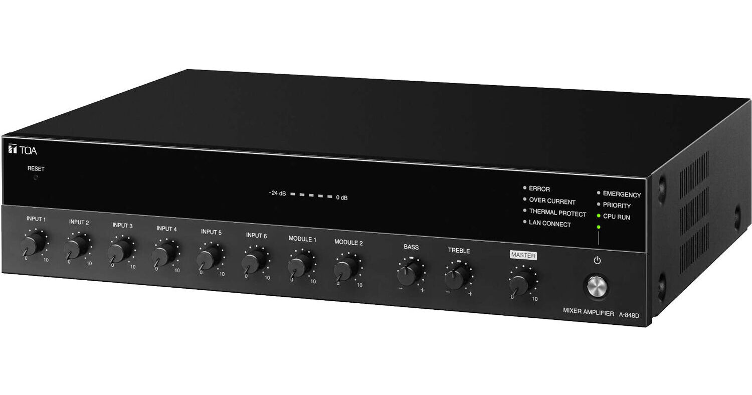 Toa Electronics A-848D 480W Digital Mixer Amplifier A-848D 3CU