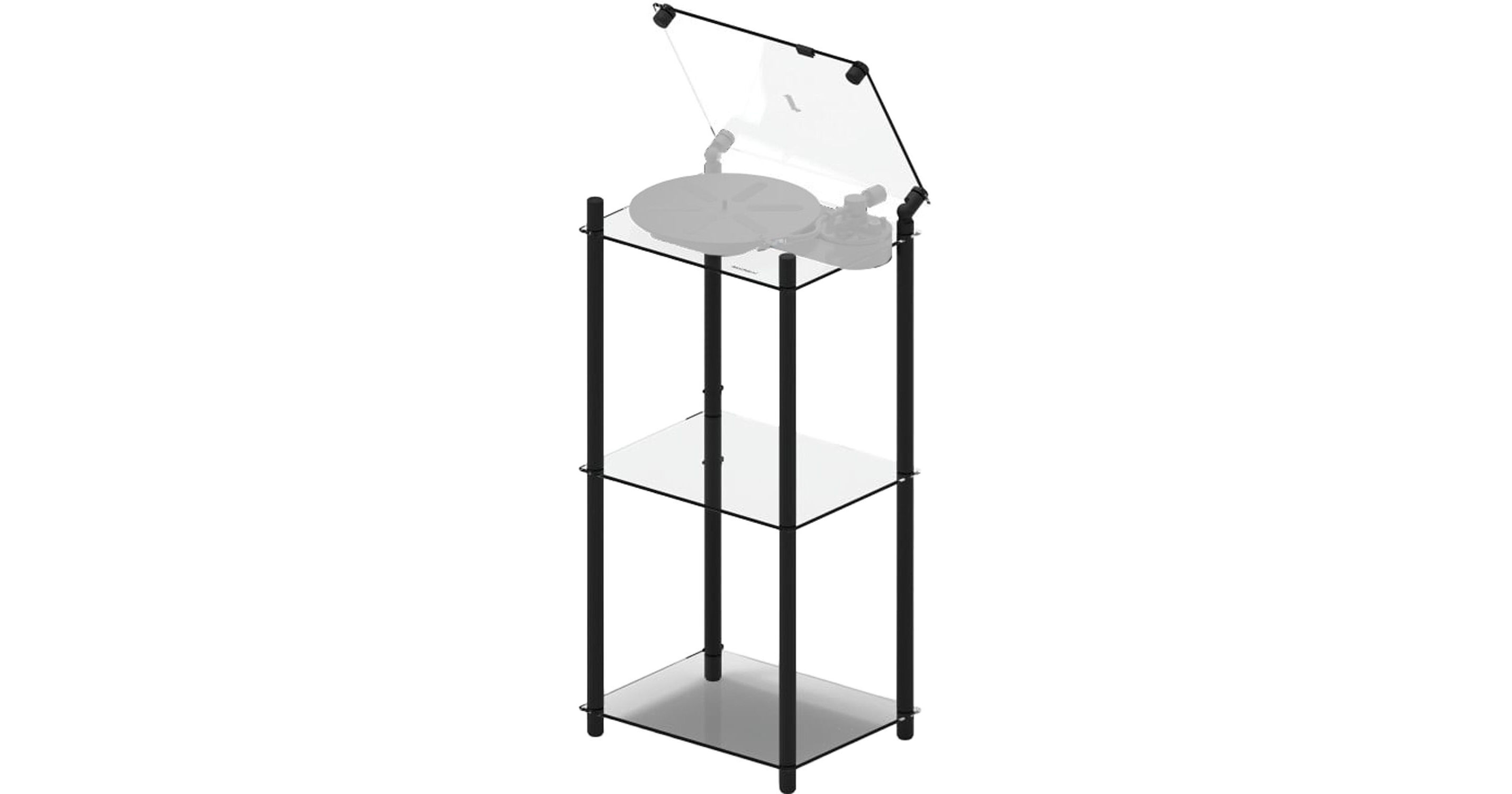 Transparent Turntable Stand (Black) TTT-STAND-B B&H Photo Video