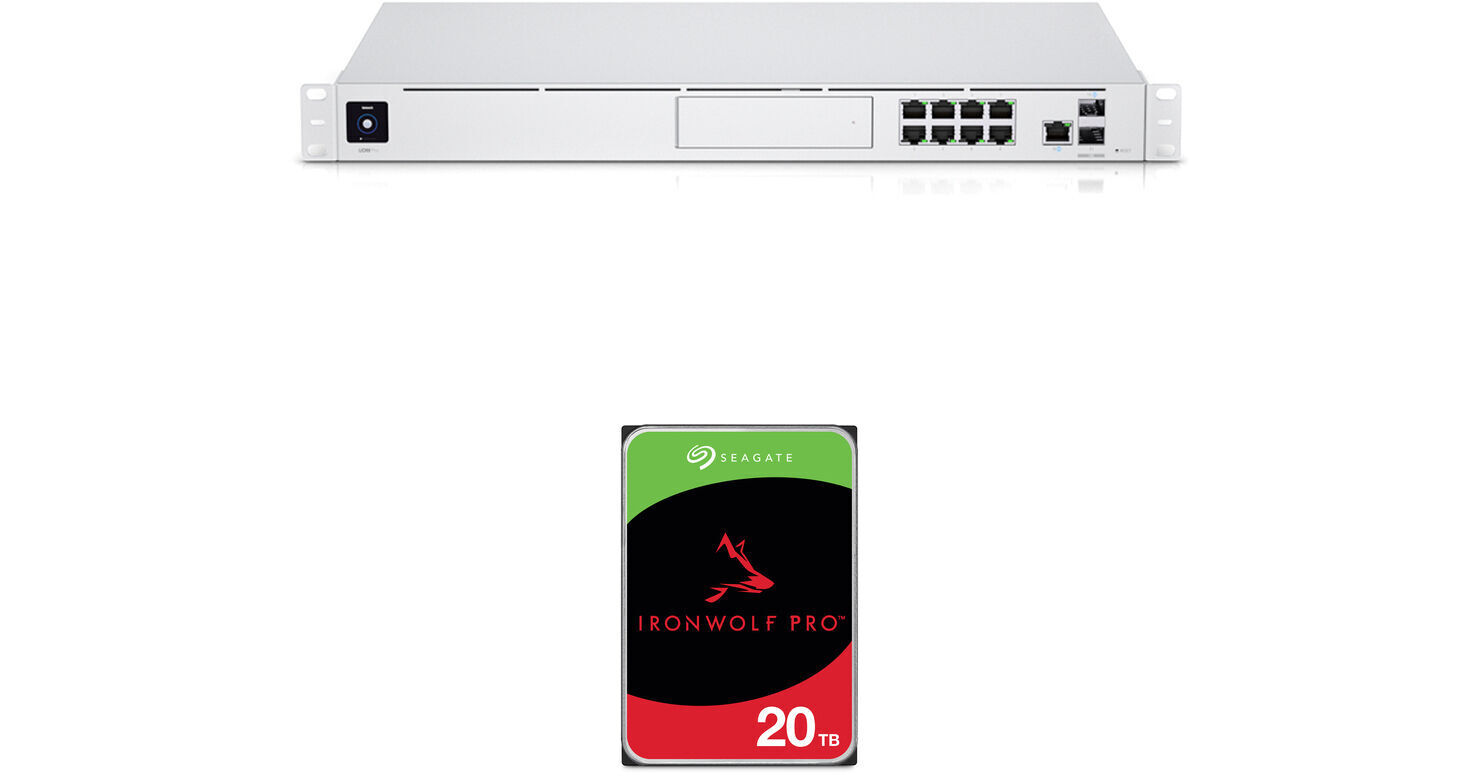 Ubiquiti 20TB UniFi Dream Machine Pro & IronWolf Pro Drive Kit