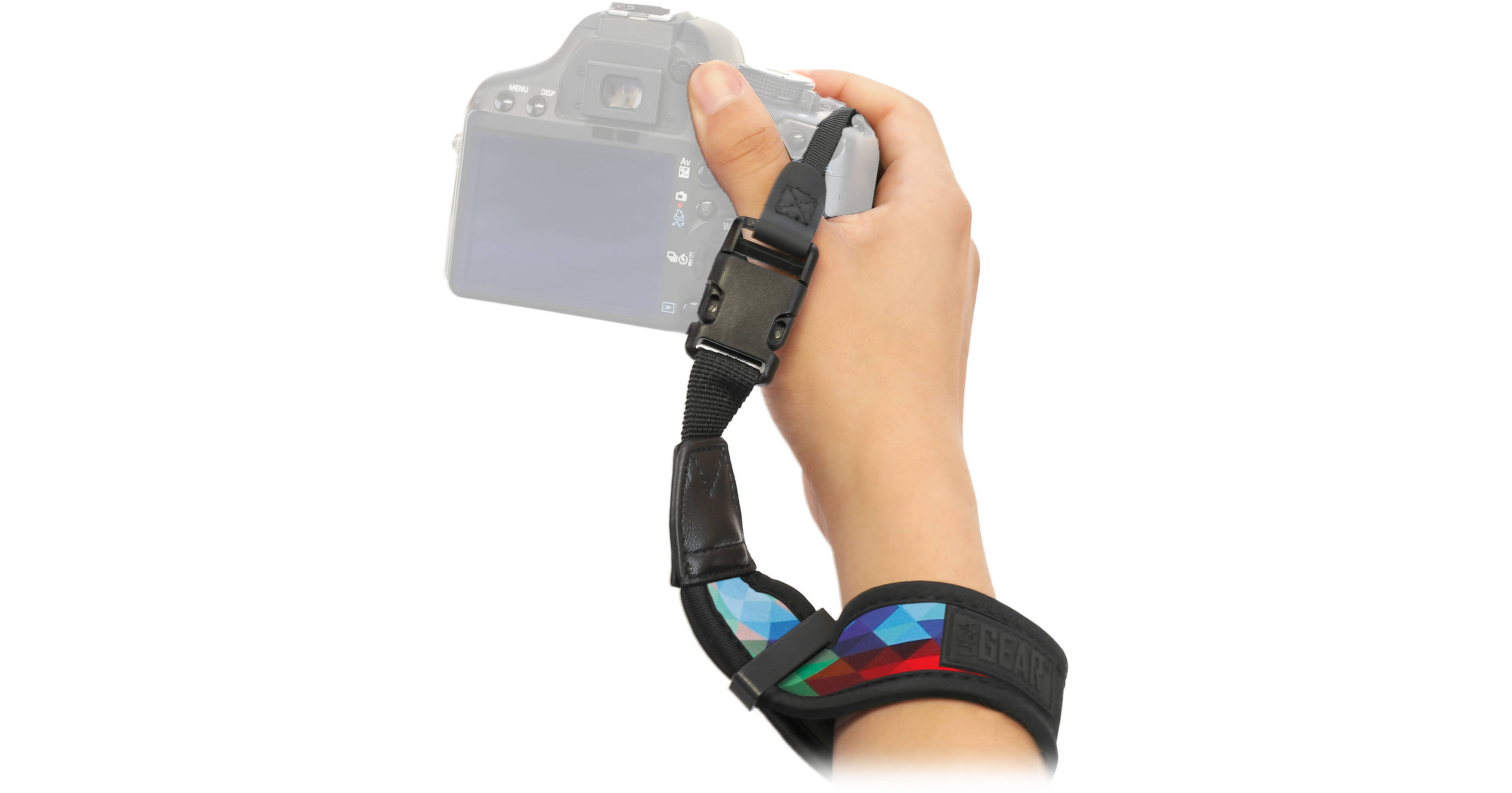 USA GEAR TrueSHOT Camera Wrist Strap (Geometric) GRCMWS0100GMEW
