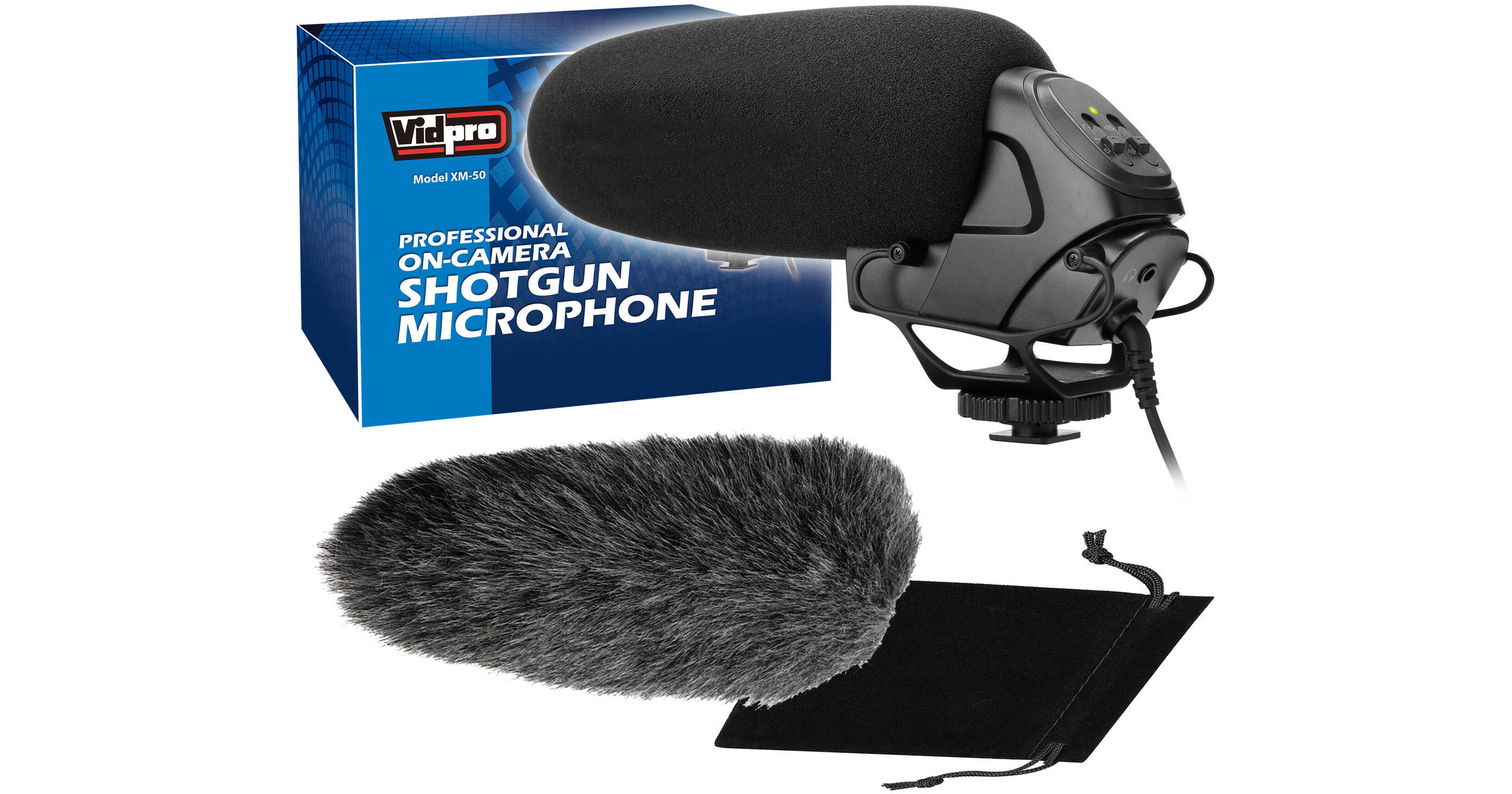 Vidpro XM-50 Camera-Mount Shotgun Microphone XM-50 B&H Photo