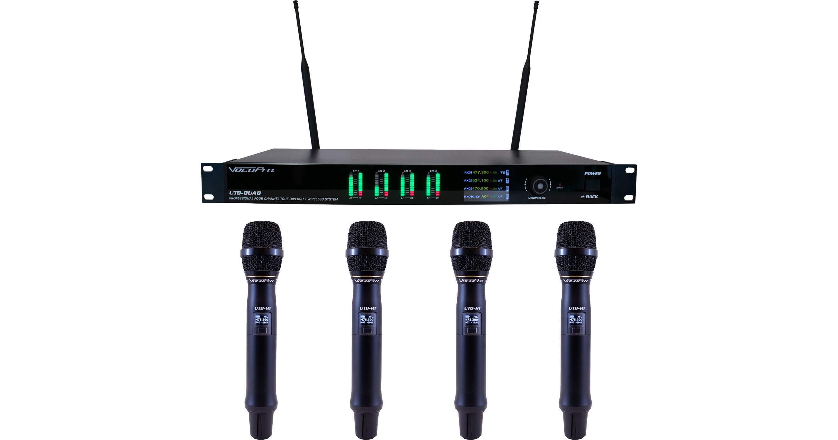VocoPro UTD-QUAD-ACAPELLA 4-Channel Wireless System UTD-QUAD-ACA