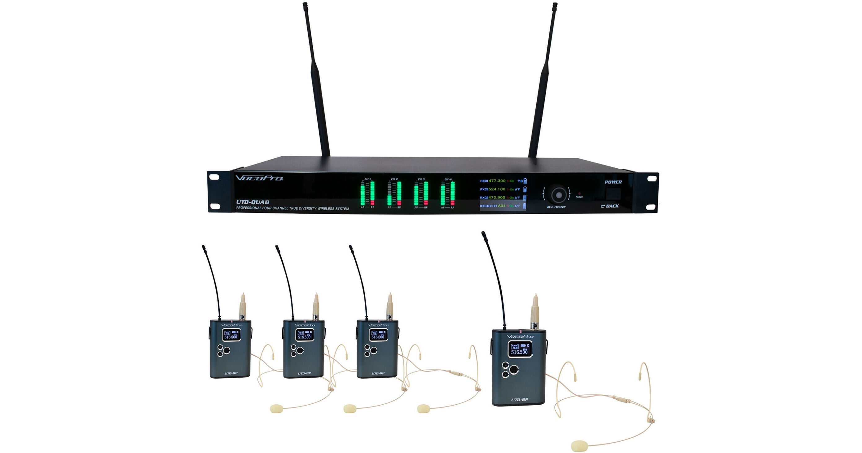 VocoPro UTD-QUAD-PLAY 4-Channel Wireless System UTD-QUAD-PLAY