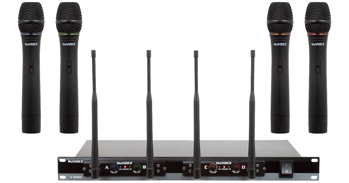 VocoPro V-580 Quad-Channel VHF Wireless System (ABCD) V-580-ABCD