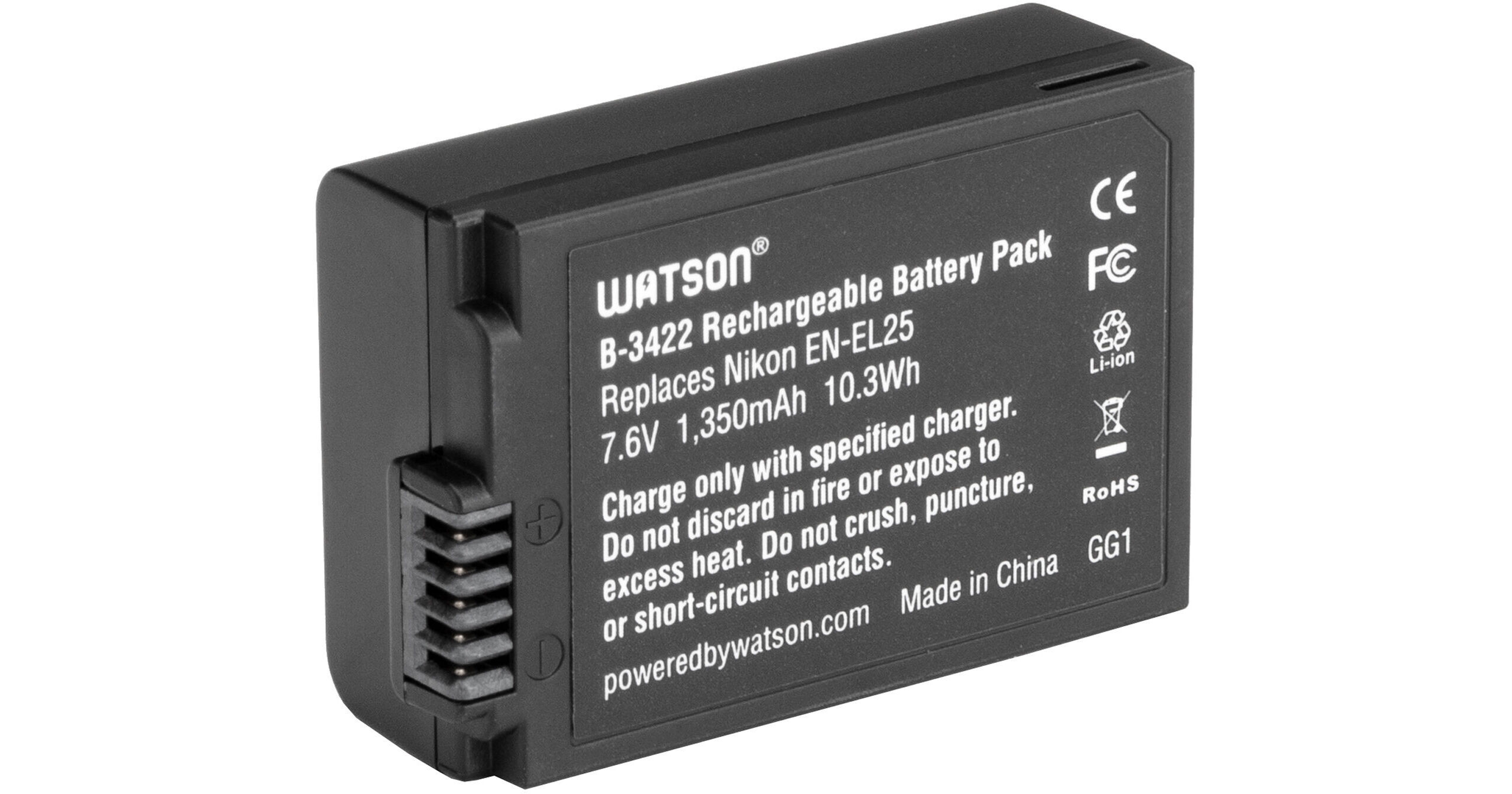 Watson EN-EL25 Lithium-Ion Battery Pack (7.6V, 1350mAh) B-3422