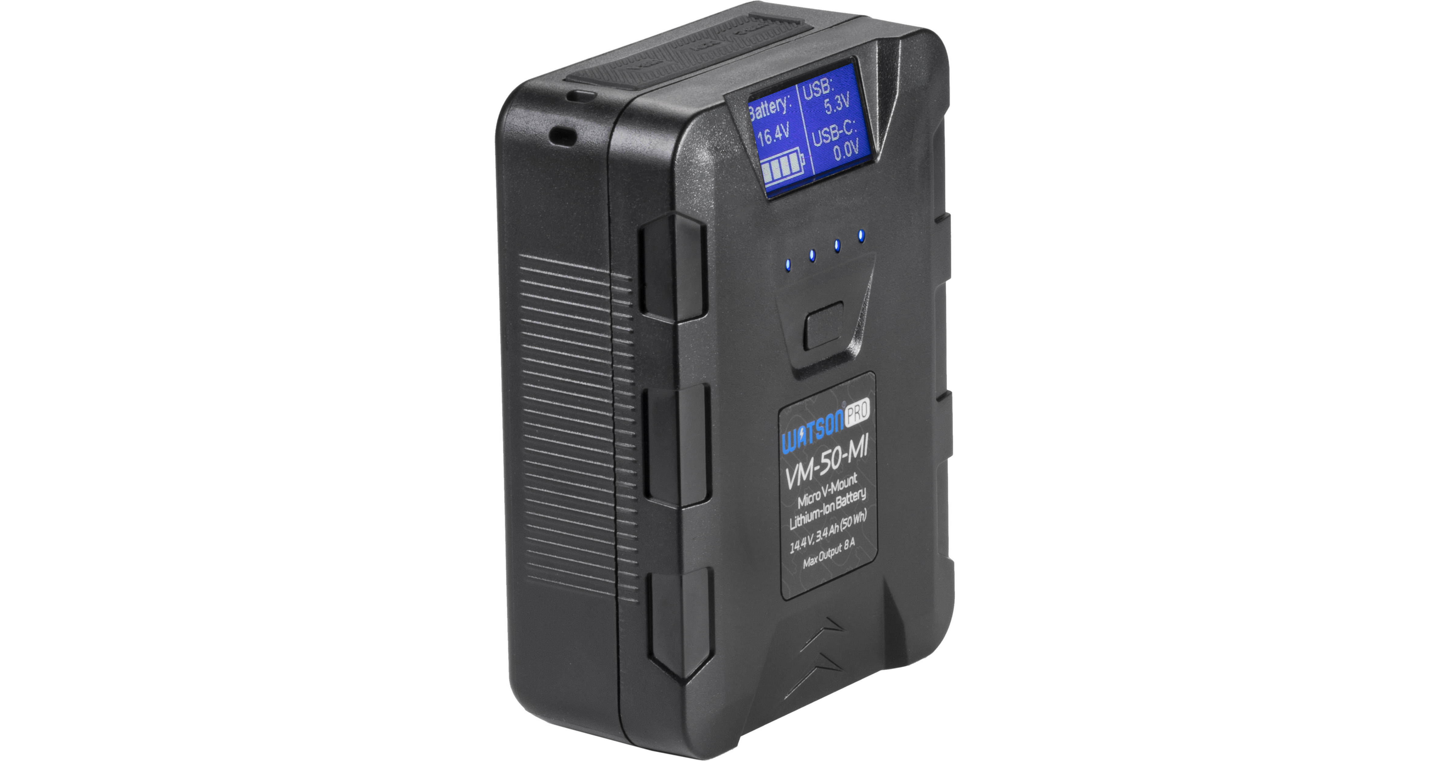 Watson Pro 14.4V 50Wh Micro V-Mount Battery with USB VM-50-MI