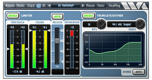 Wave Arts FinalPlug 6 Mastering Peak Limiter and Volume 11-31466