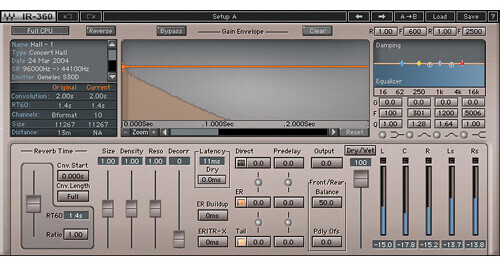 Waves IR360 Convolution Reverb - Surround Reverb Plug-In IR360SG