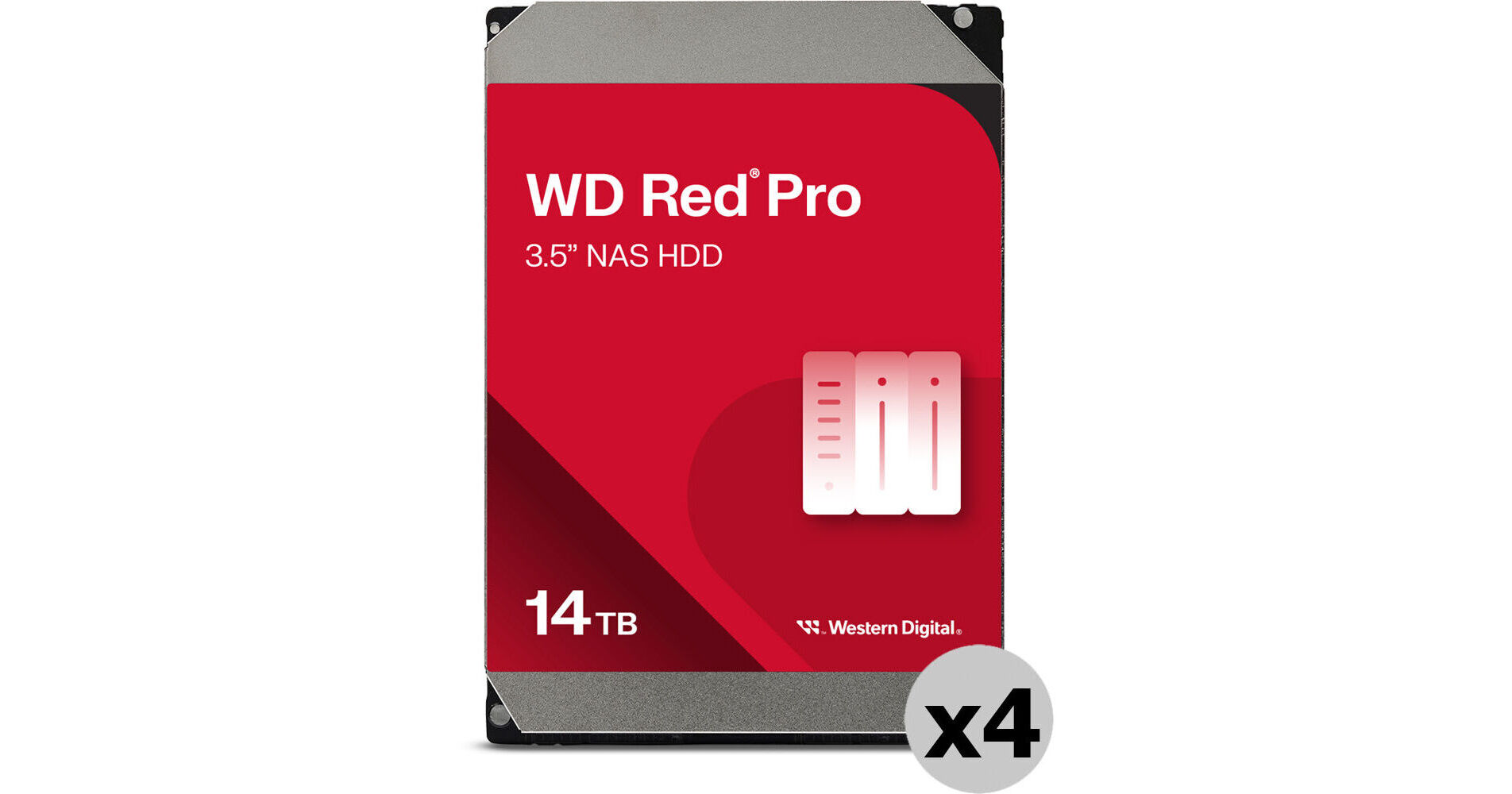 WD 14TB Red Pro 7200 rpm SATA III 3.5" Internal NAS HDD (4-Pack)
