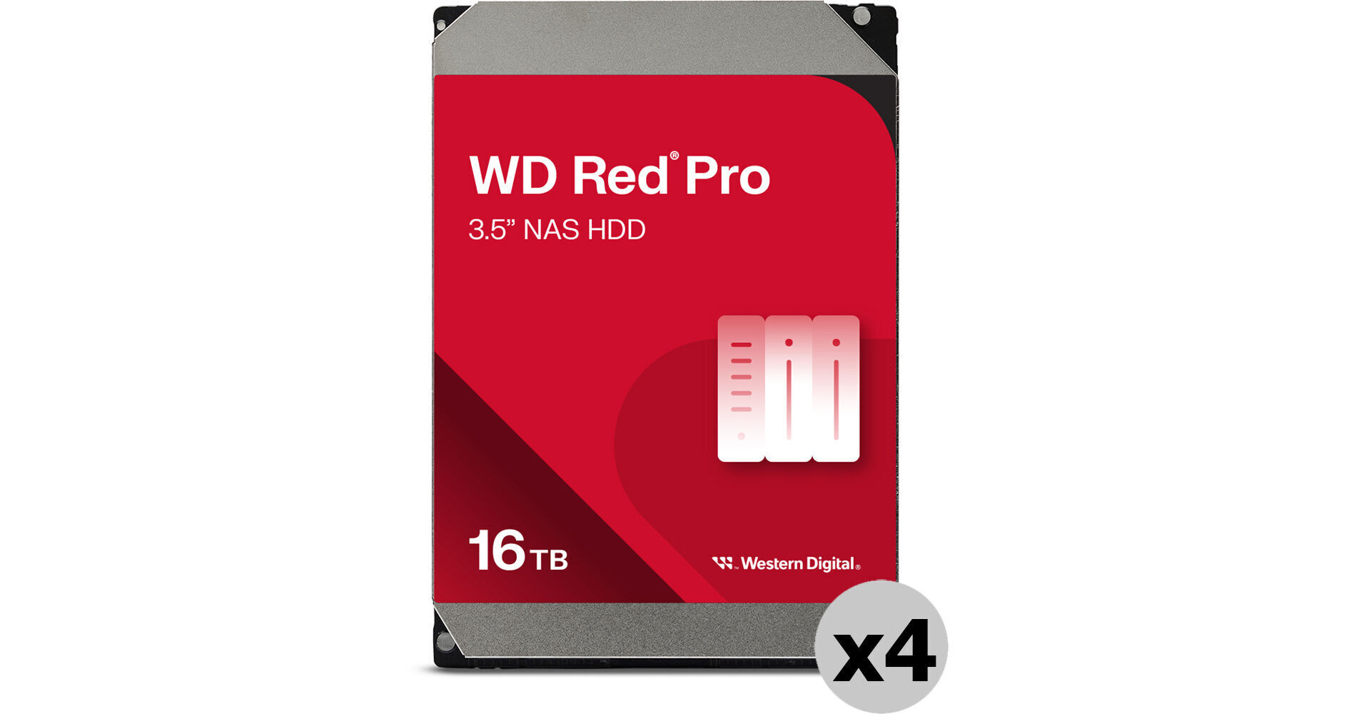 WD 16TB Red Pro 7200 rpm SATA III 3.5" Internal NAS HDD (4-Pack)