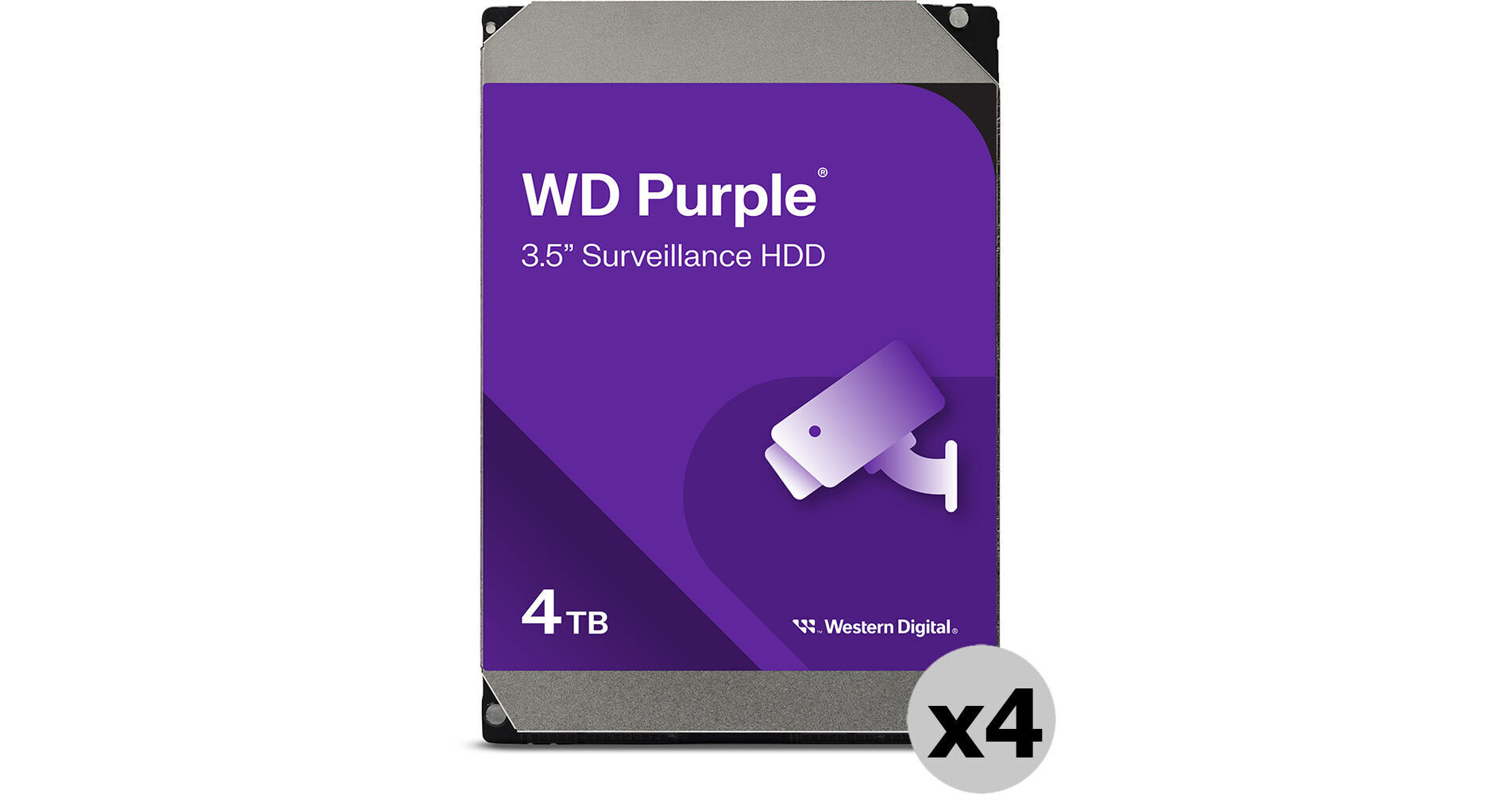 WD 4TB Purple SATA III 3.5" Internal Surveillance HDD (Retail,