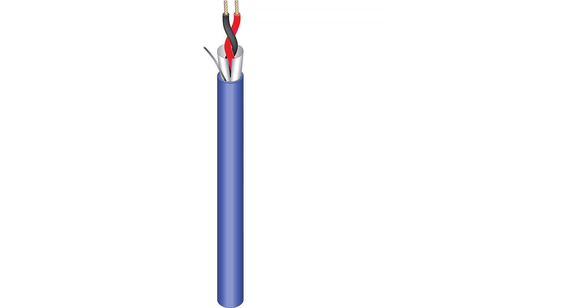 West Penn 20 AWG 1-Pair Stranded Shielded Cable 25292BBL1000 B&H