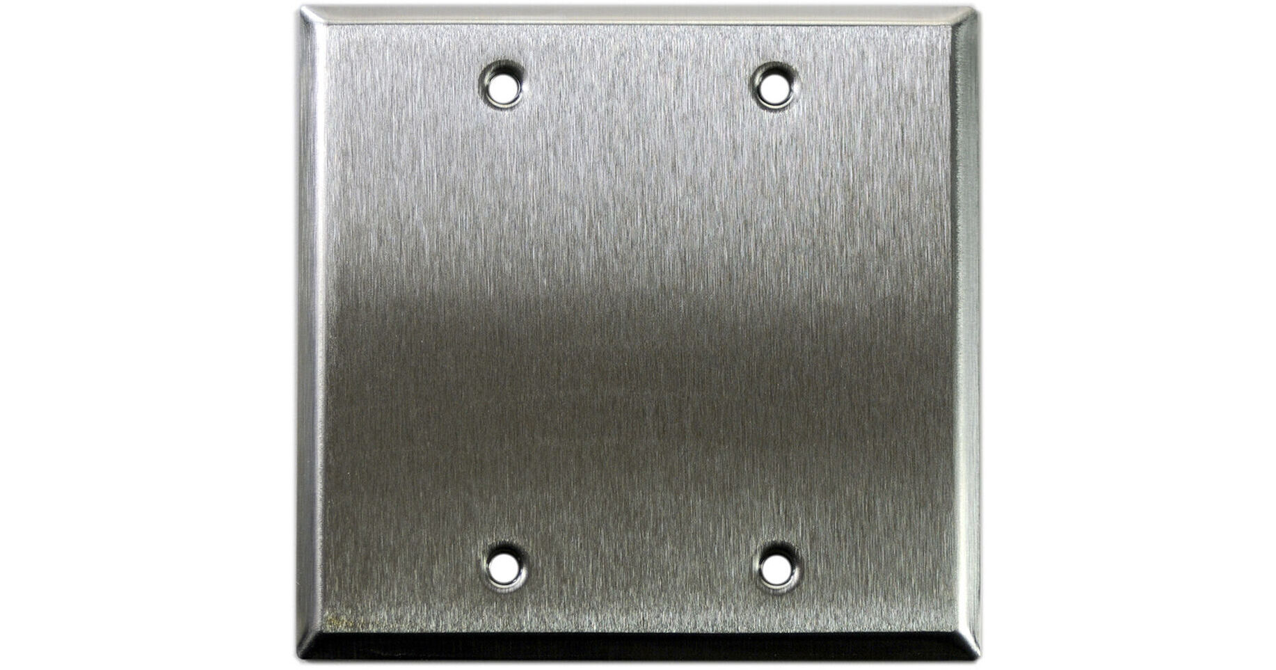 Whirlwind 2-Gang Blank Wall Plate (Stainless Steel Finish)