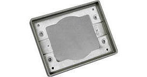 Wiremold Products 1-Gang Carpet /Tile Flangeless (Gray)