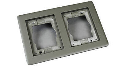 Wiremold Products 2-Gang Carpet and Tile Flange (Gray)