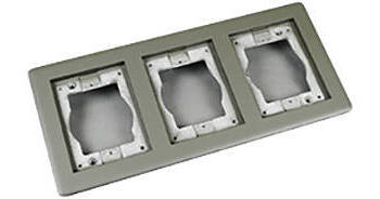 Wiremold Products 3-Gang Carpet Tile Flange (Gray) 837TCAL-GY